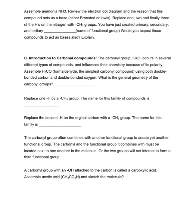 Solved Molecular Geometry Lab Introduction: The main purpose | Chegg.com