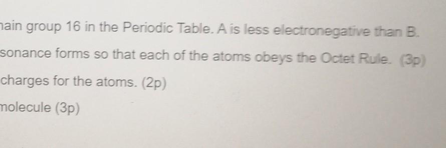 Solved Let's study molecule AB2, where A and B belong to | Chegg.com