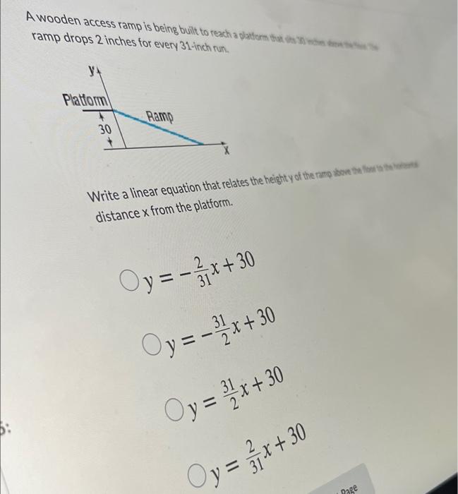 Solved A wooden access ramp is being built to reach a | Chegg.com