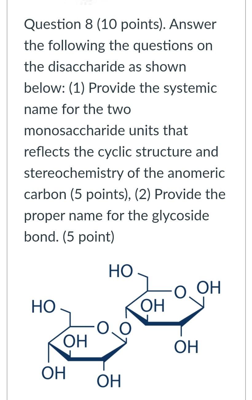 Solved Question 8 (10 points). Answer the following the | Chegg.com