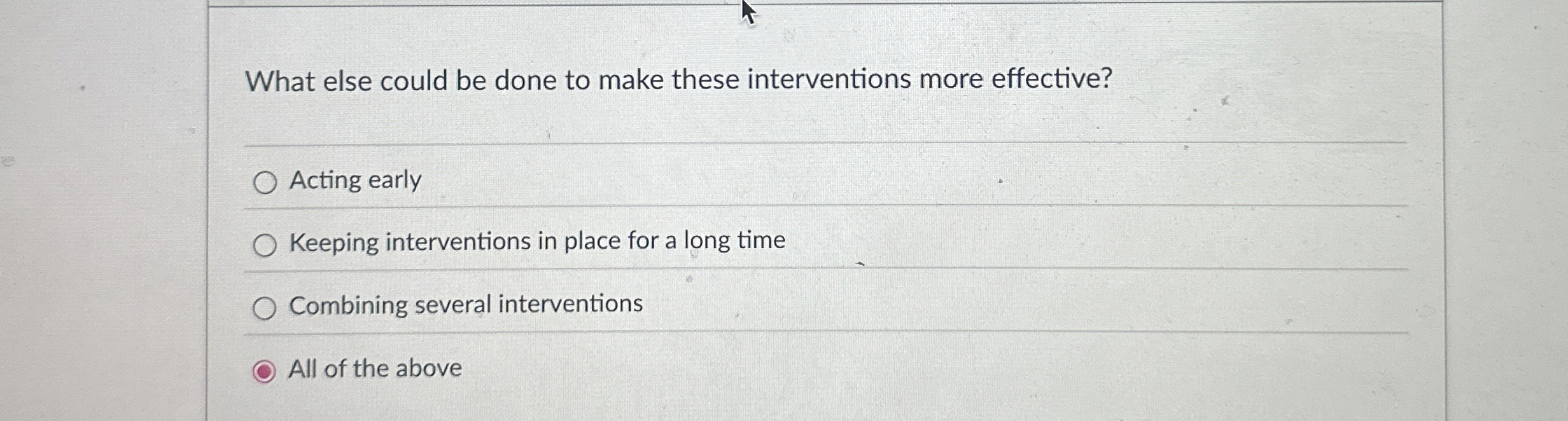 Solved What else could be done to make these interventions | Chegg.com