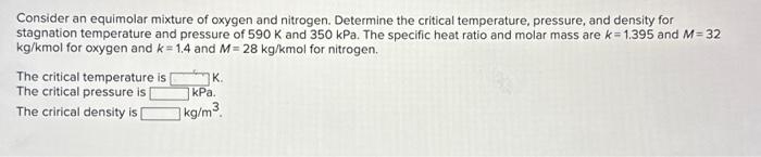 Solved Consider an equimolar mixture of oxygen and nitrogen. | Chegg.com