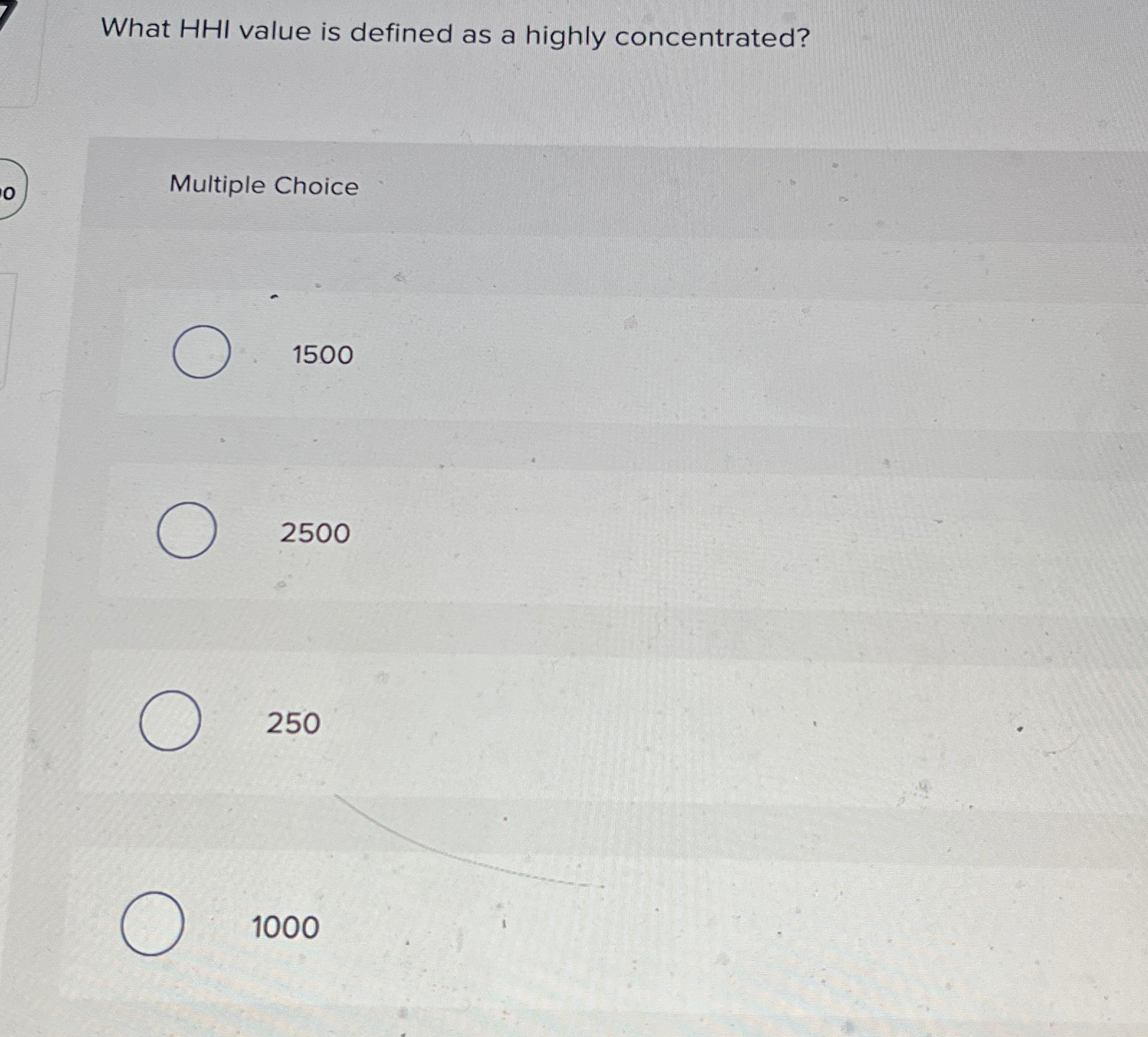 Solved What HHI value is defined as a highly | Chegg.com