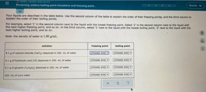 Solved CASCORDS AND SOLIDS Predicting relative boiling point | Chegg.com