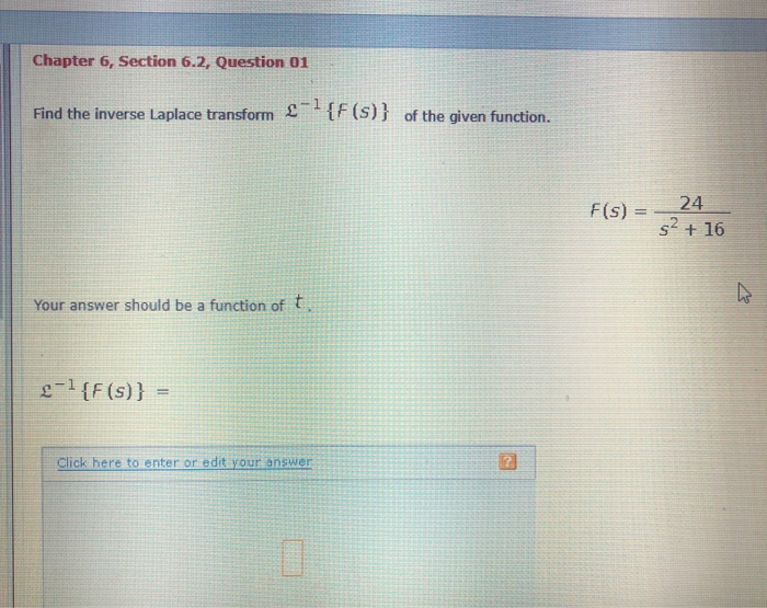 Solved Chapter 6, Section 6.2, Question 01 Find the inverse | Chegg.com