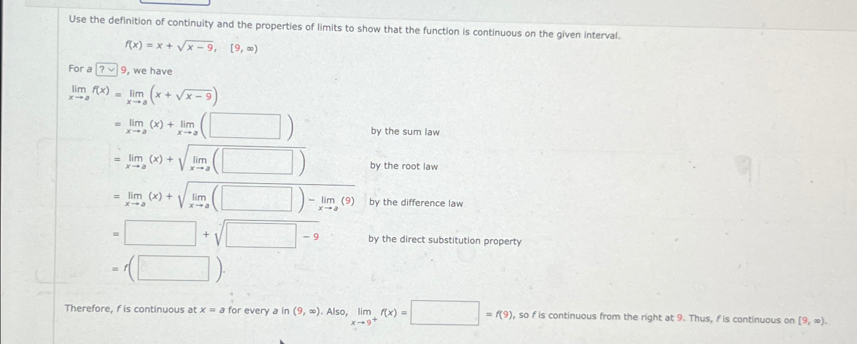 Solved Use the definition of continuity and the properties | Chegg.com