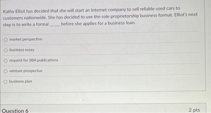 Solved Kathy Elliot has decided that she will start an | Chegg.com