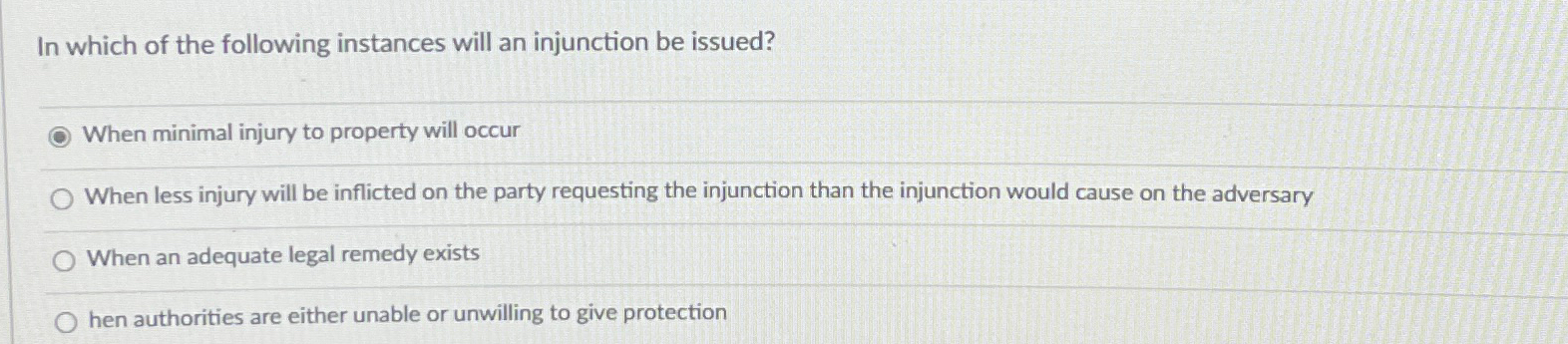 Solved In which of the following instances will an | Chegg.com