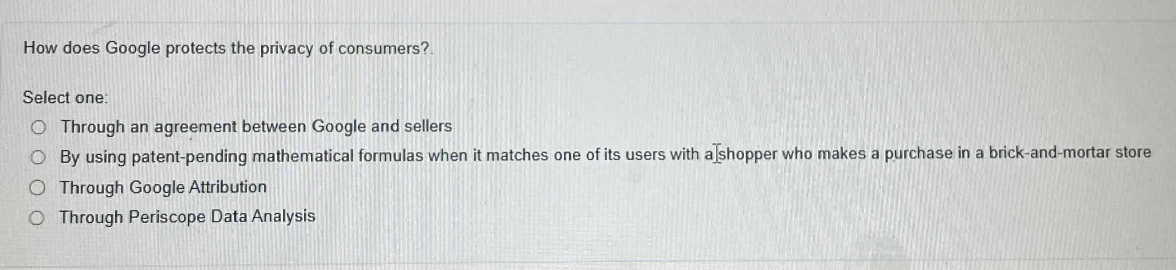 Solved How does Google protects the privacy of | Chegg.com