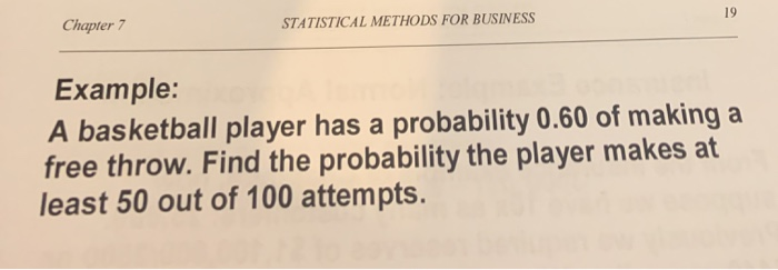 Solved Chapter 7 STATISTICAL METHODS FOR BUSINESS Example: A | Chegg.com