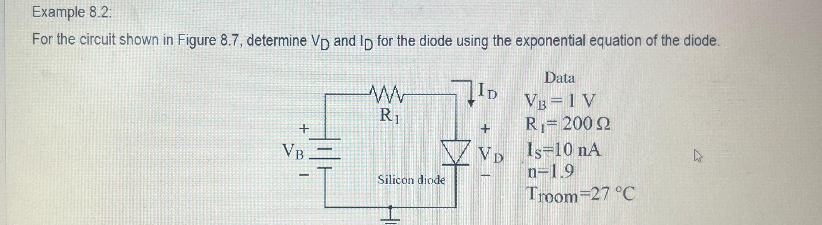 Solved Example 8.2:For the circuit shown in Figure 8.7 , | Chegg.com