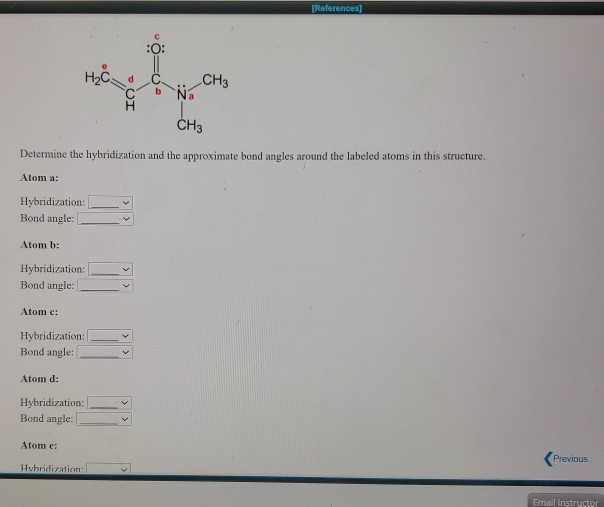 Solved [References] d CH3 CH3 Determine the hybridization | Chegg.com