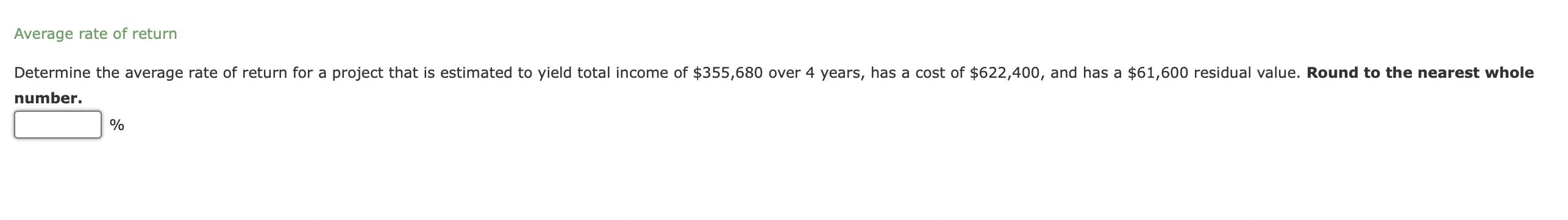 Solved Average rate of returnDetermine the average rate of | Chegg.com