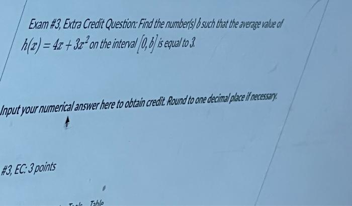 Solved Exam #3, Extra Credit Question: Find the numbers) | Chegg.com