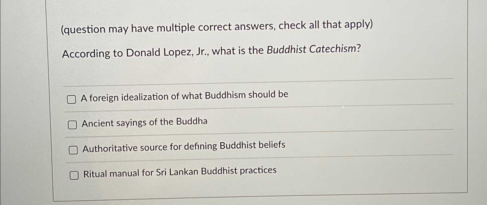 Solved (question may have multiple correct answers, check | Chegg.com