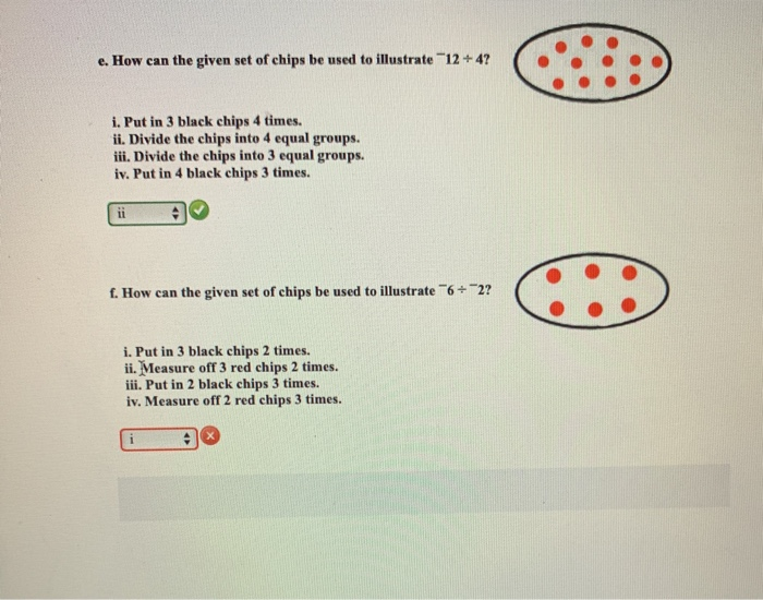 Solved e. How can the given set of chips be used to | Chegg.com