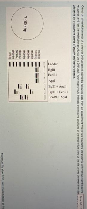 Solved Construct a restriction map of a circular DNA | Chegg.com