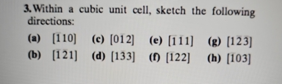 Solved Within a cubic unit cell, sketch the following | Chegg.com