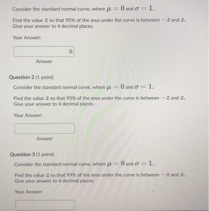 Solved Standard normal curve and invNorm to solve per | Chegg.com