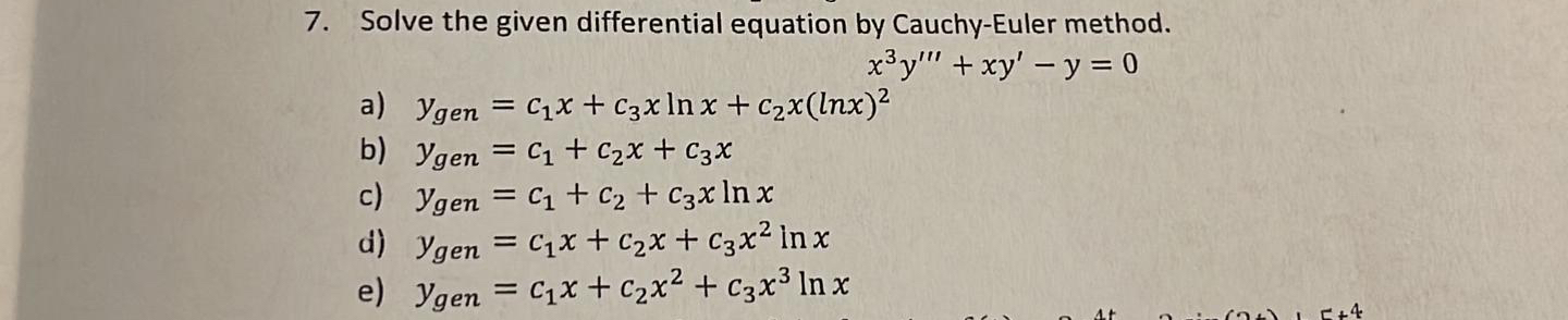 Solved Solve the given differential equation by Cauchy-Euler | Chegg.com