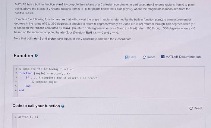 Solved Complete the following function arctanh to compute | Chegg.com