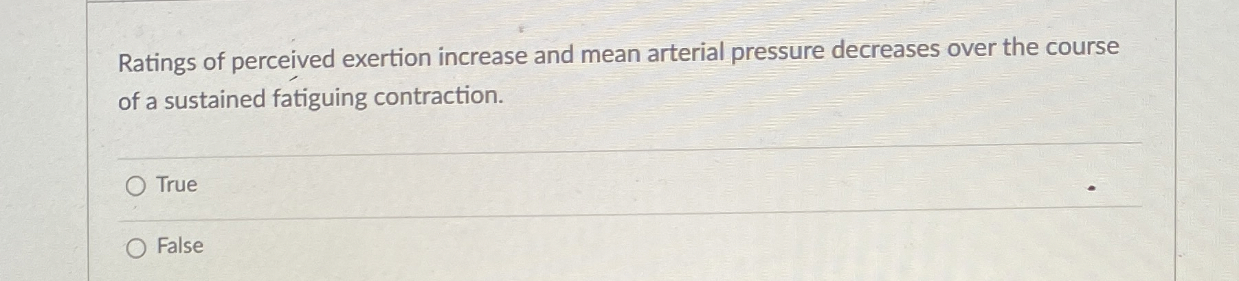 Solved Ratings of perceived exertion increase and mean | Chegg.com