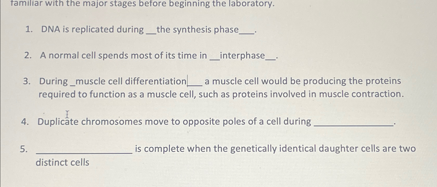 Solved familiar with the major stages before beginning the | Chegg.com