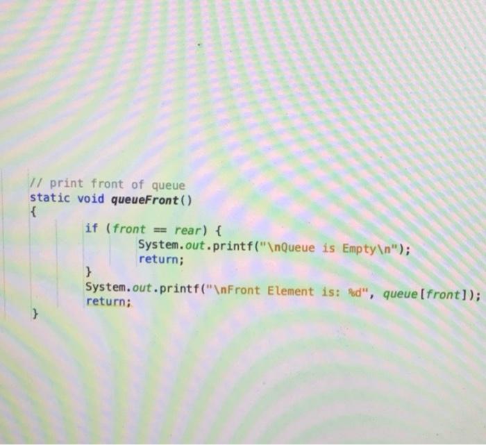 Solved Q3 Write A Program That Implements An Array Based 
