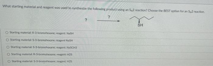 Solved Which of the following solvents will speed up an SN2 | Chegg.com