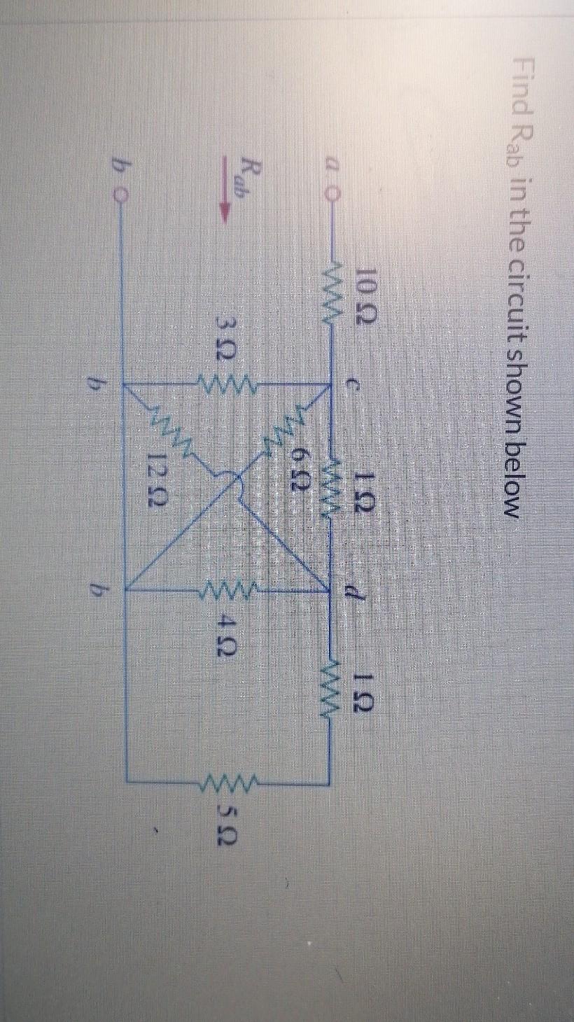 Solved Find Rab in the circuit shown below 10 22 122 602 Rab | Chegg.com