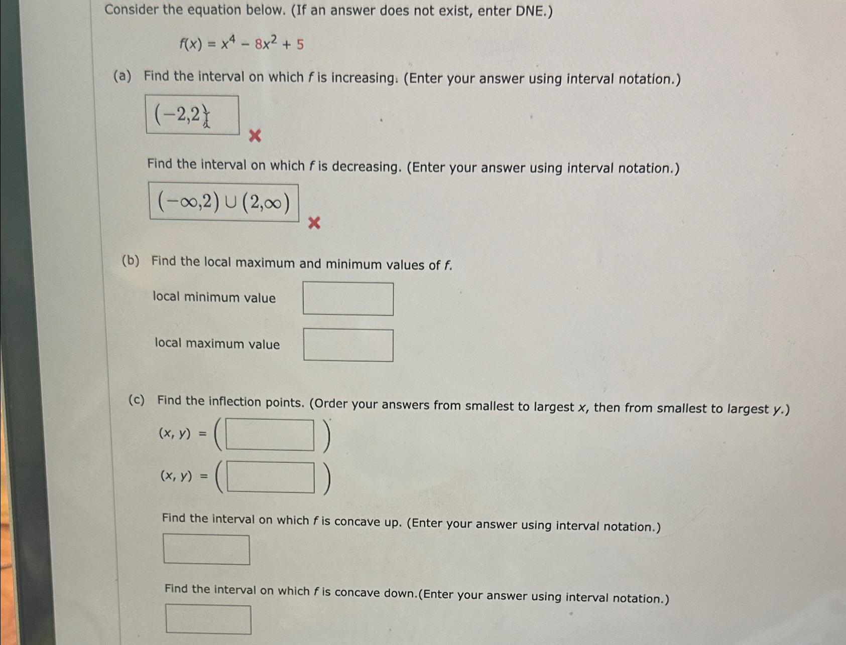 Solved Consider the equation below. (If an answer does not | Chegg.com