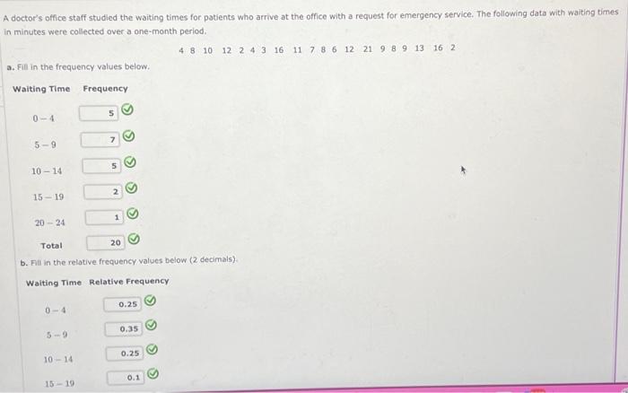 Solved b. Fill in the relative frequency values below ( 2 | Chegg.com
