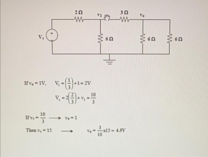 Solved assume vo=1v, use linearity to find the actual value | Chegg.com