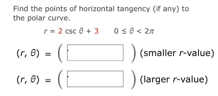 Solved Find the points of horizontal tangency (if any) to | Chegg.com