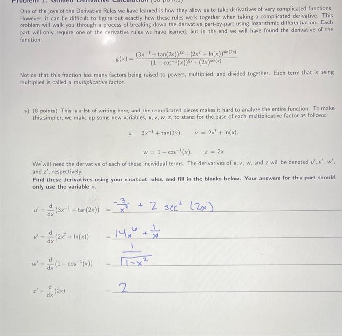 Solved One of the joys of the Derivative Rules we have | Chegg.com