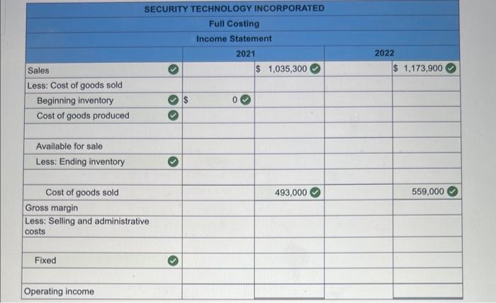 Solved Security Technology Incorporated (ST) is a | Chegg.com