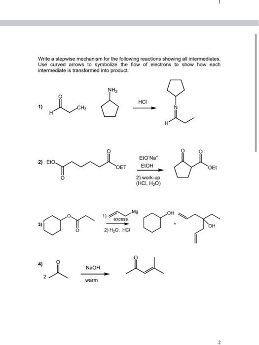 Solved Write a stepwise mechanism for the following | Chegg.com