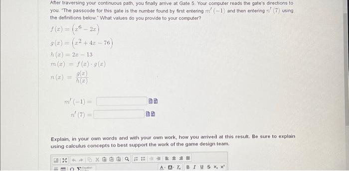 Solved After traversing your continuous path, you finally | Chegg.com
