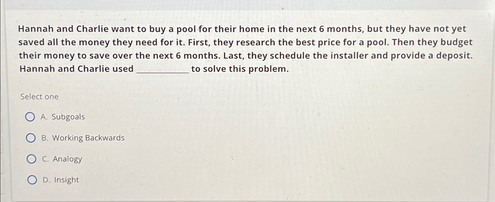 Solved Hannah and Charlie want to buy a pool for their home | Chegg.com