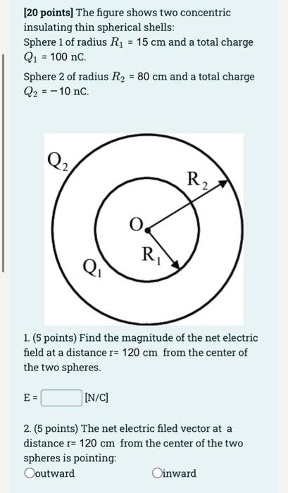 Solved [ 20 points] A uniformly charged disk of radius R= 20 | Chegg.com