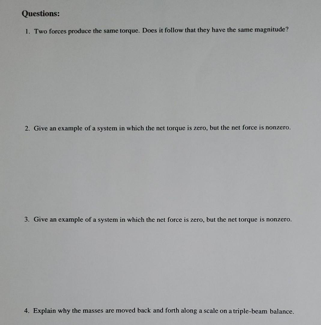 Solved Torque and Static Equilibrium: PhET Lab Introduction: | Chegg.com