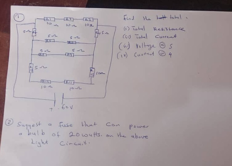 Solved Find the tatt total.(i) ﻿Total Resistance(i.) ﻿Total | Chegg.com