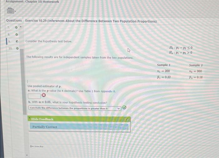 Solved Assignment: Chapter 10 Homework Questions Exercise | Chegg.com