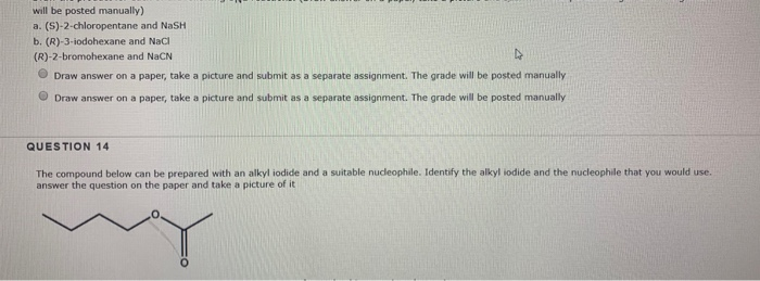 Solved will be posted manually) a. (S)-2-chloropentane and | Chegg.com
