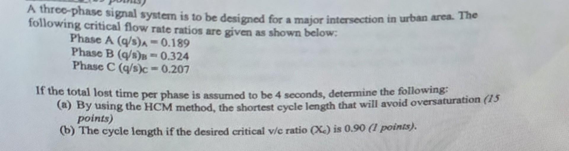 Solved A three-phase signal system is to be designed for a | Chegg.com