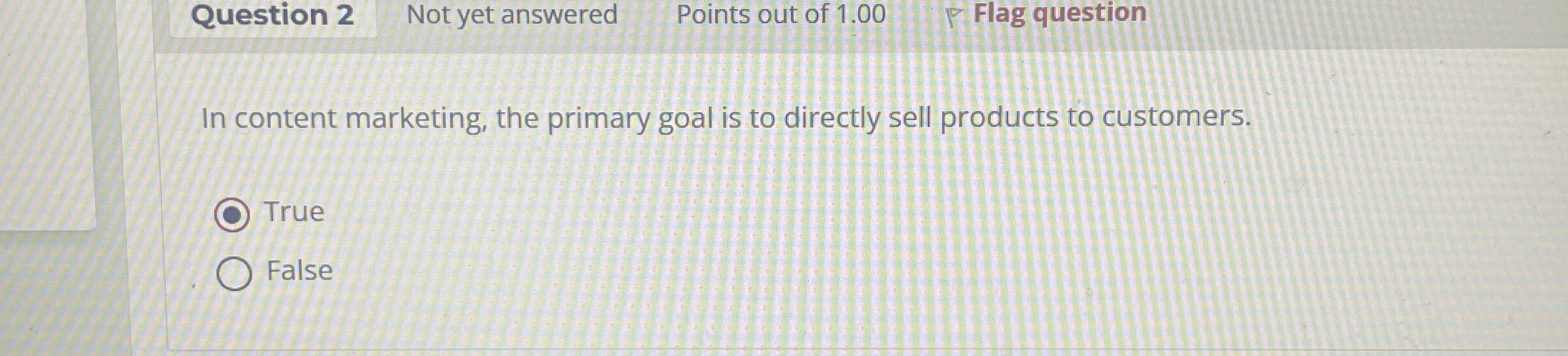 Solved Question 2Not yet answeredPoints out of 1.00Flag | Chegg.com