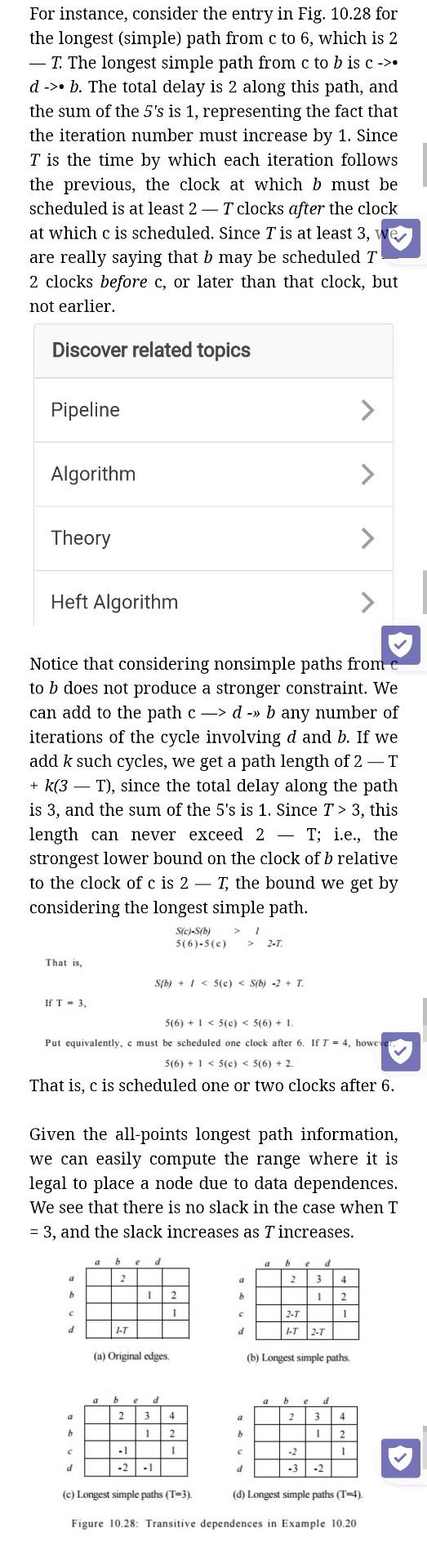 Solved (c) Longest simple paths ( T=3 ). (d) Longest simple | Chegg.com