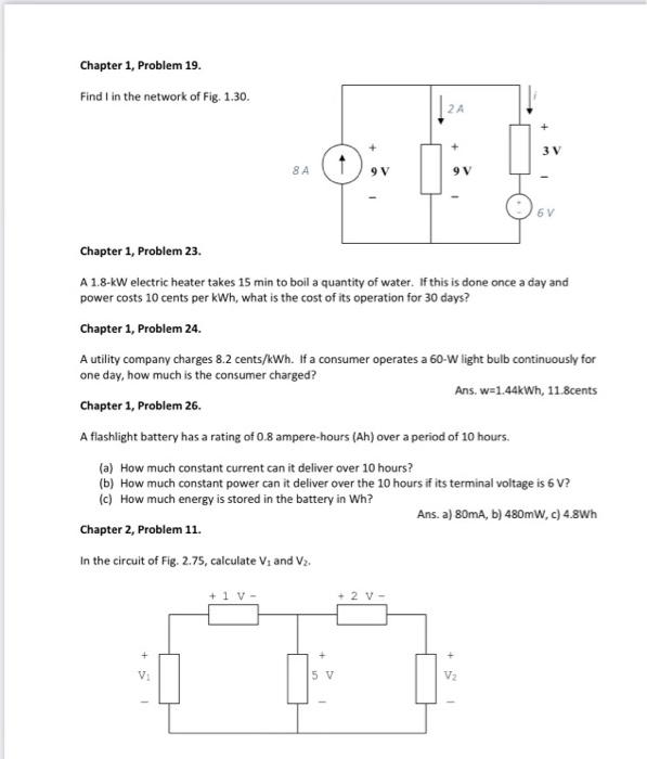 Solved Chapter 1, Problem 19. Find I in the network of Fig. | Chegg.com