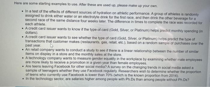 Solved please help give me examples of z test foe a sigle | Chegg.com