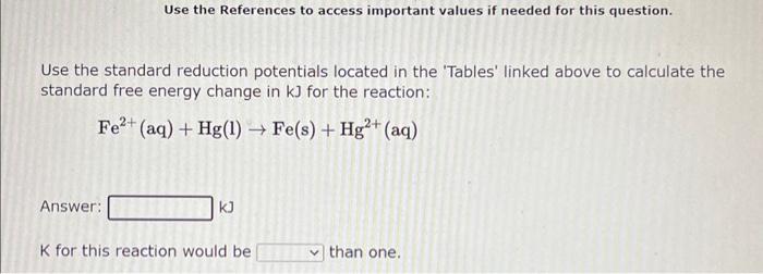 Solved Use the standard reduction potentials located in the | Chegg.com
